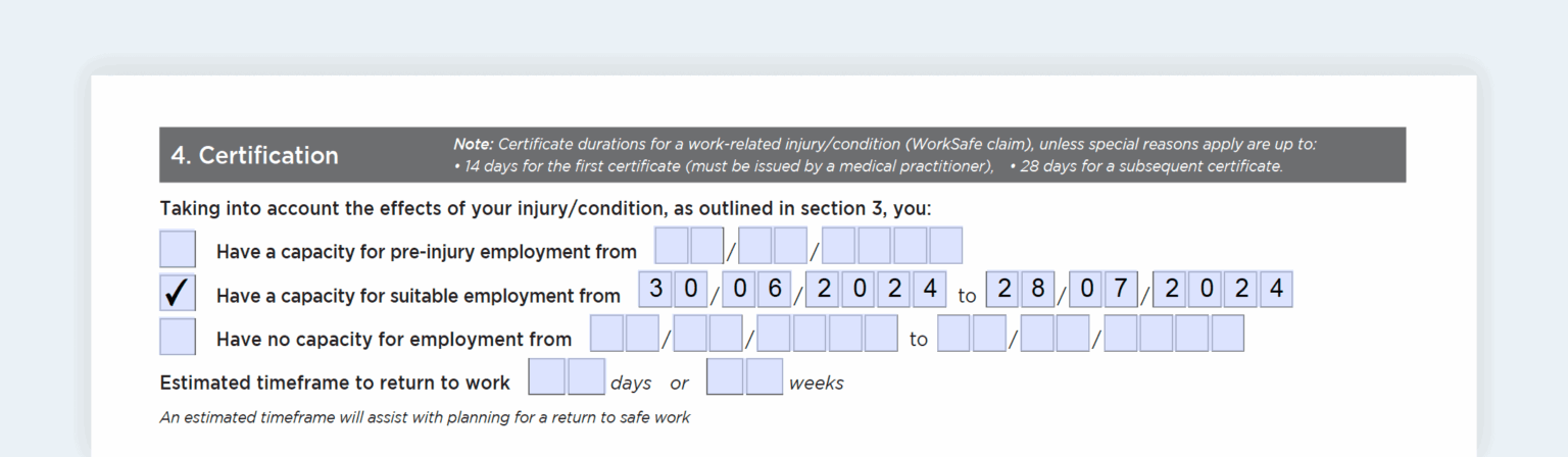 How To Complete The Certificate of Capacity Form